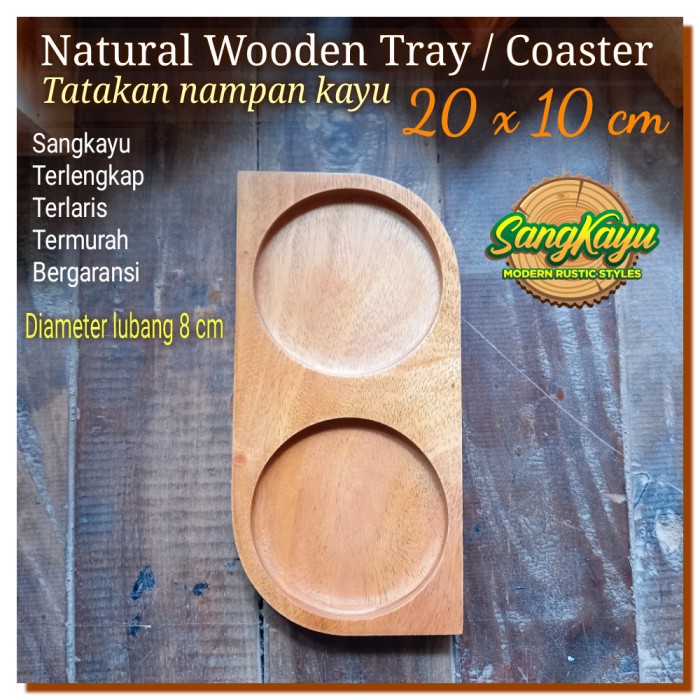 Jual SangKayu Nampan + Tatakan Nampan Kayu 10x20 cm Tatakan Kayu Wooden ...