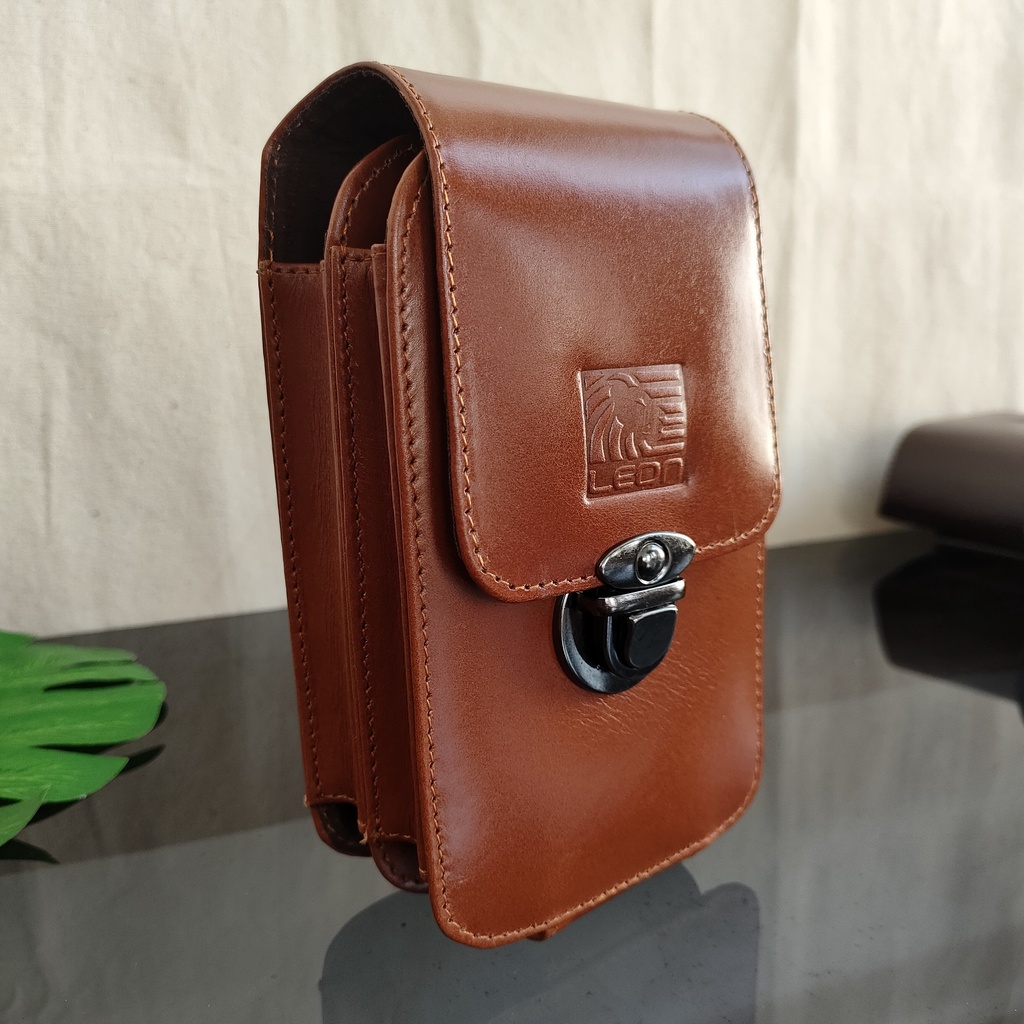 Jual Dompet HP Pinggang Kulit Tas Pinggang Kulit Asli | Shopee Indonesia