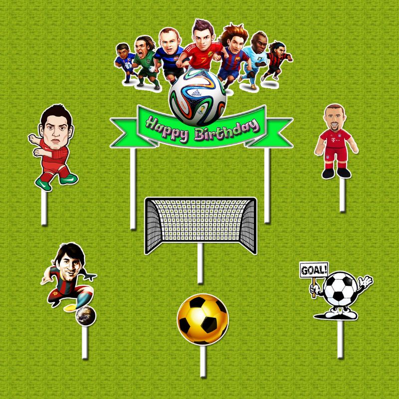 Jual Cake topper sepak bola happy birthday | Shopee Indonesia