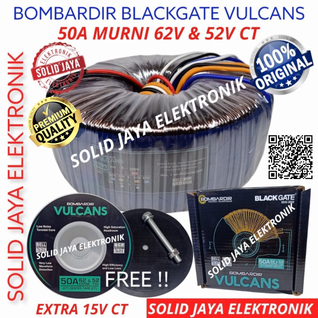 Jual TRAVO TRAFO 50A 62V 52V CT BOMBARDIR VULCAN BLACKGATE TRANFORMER 62 VOLT 52 VOLT CT PLUS ...