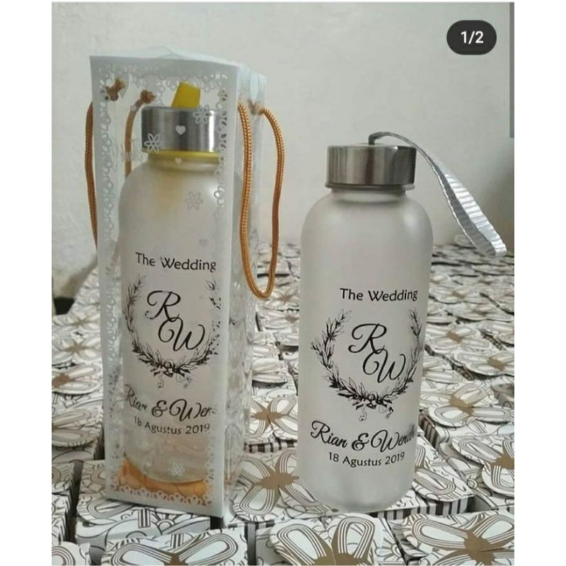 Jual Souvenir Tumbler kaca sablon botol minum plus sablon kemas ...