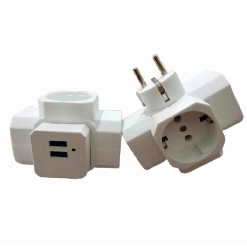 Jual Colokan Steker T Stop Kontak Listrik Cabang 3 Multi MAX 10A 250V ...