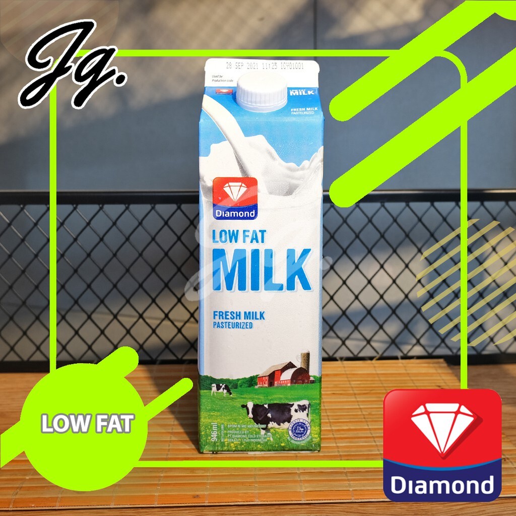 Jual DIAMOND FRESH MILK LOW FAT 946 ML - 1 KARTON | Shopee Indonesia