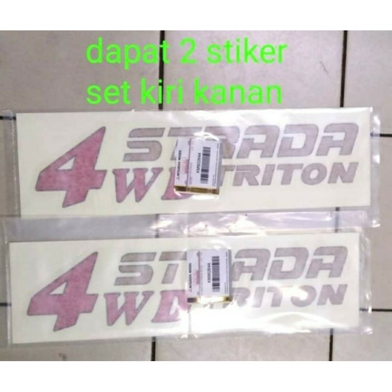 Jual Sticker stiker 4WD STRADA TRITON tahun 2007-2015 Asli Mitsubishi ...