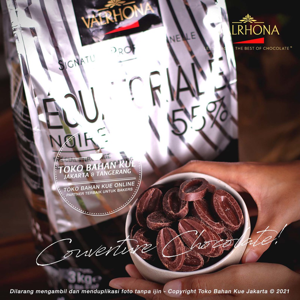 Jual Valrhona - Equatoriale 55% 100gr Dark Chocolate Couverture Coklat ...