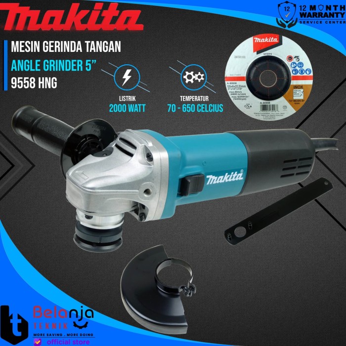 Jual MAKITA Mesin Gerinda Tangan 9558 HNG Angle Grinder 9558HNG 5 Inch ...
