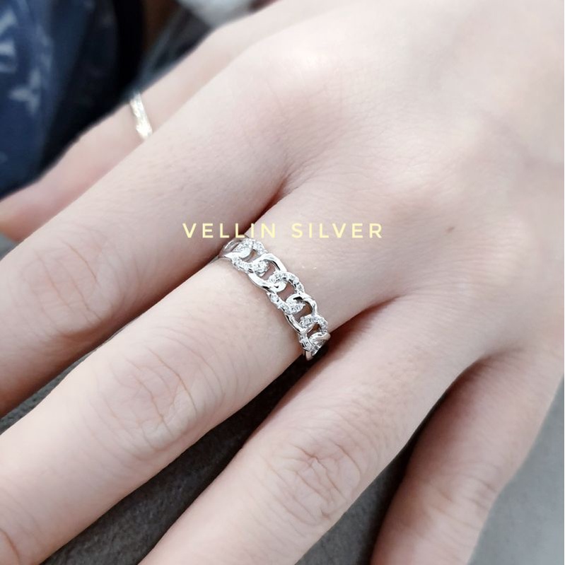 Jual Cincin Silver 925 Lapis Emas Putih Cincin Wanita Korea Perak 925 ...