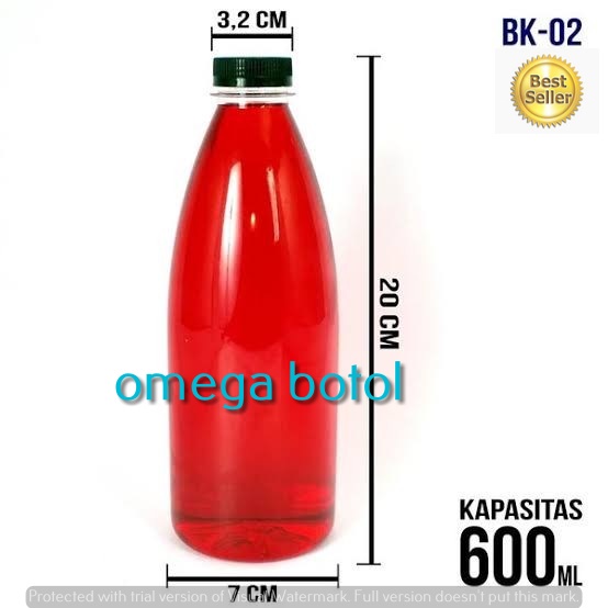 Jual BOTOL CANTIK 600 ML - BOTOL PLASTIK CANTIK 600ML - BOTOL CANTIK ...