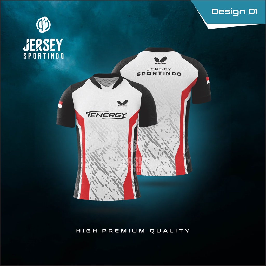 Jual Baju Kaos Jersey Printing Olahraga Tenis Meja Pingpong Badminton ...