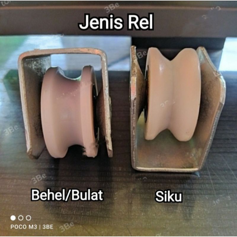 Jual roda pagar nilon uk 6 cm pintu pagar besi bearing laher baru rel ...