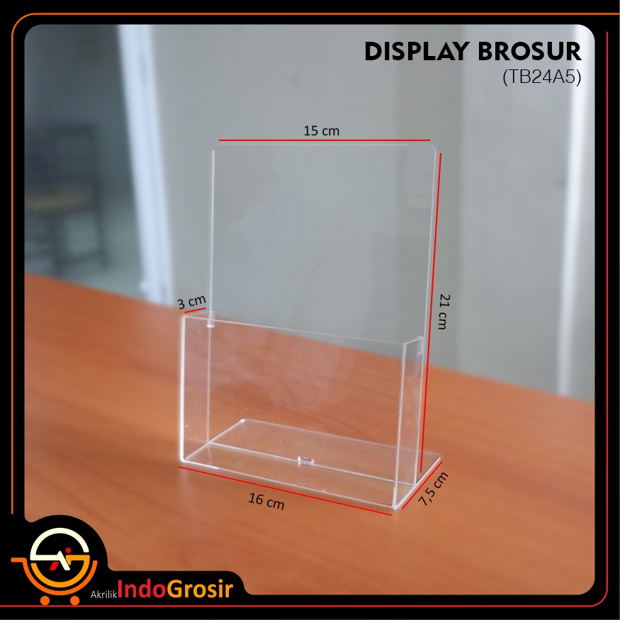 Jual Akrilik Meja Display Brosur A5 - Tempat Brosur Acrylic IDGTB24A5 ...