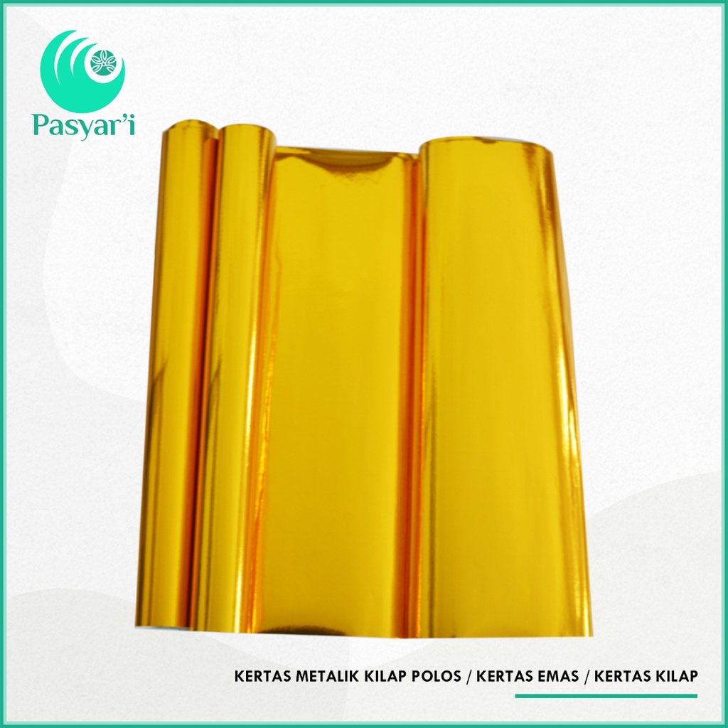 Jual [PER LEMBAR] Kertas Metalik / MAS Kilap Polos Kertas Emas Kertas ...