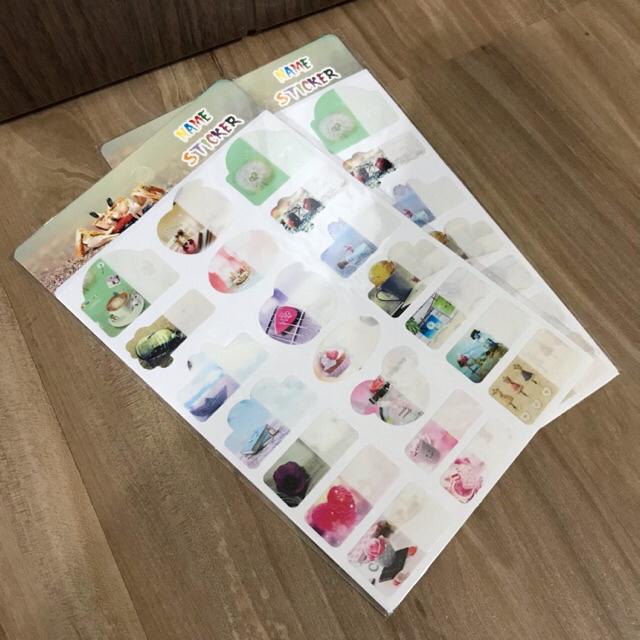 Jual READY Sticker nama label nama sticky notes import anti air ulang ...
