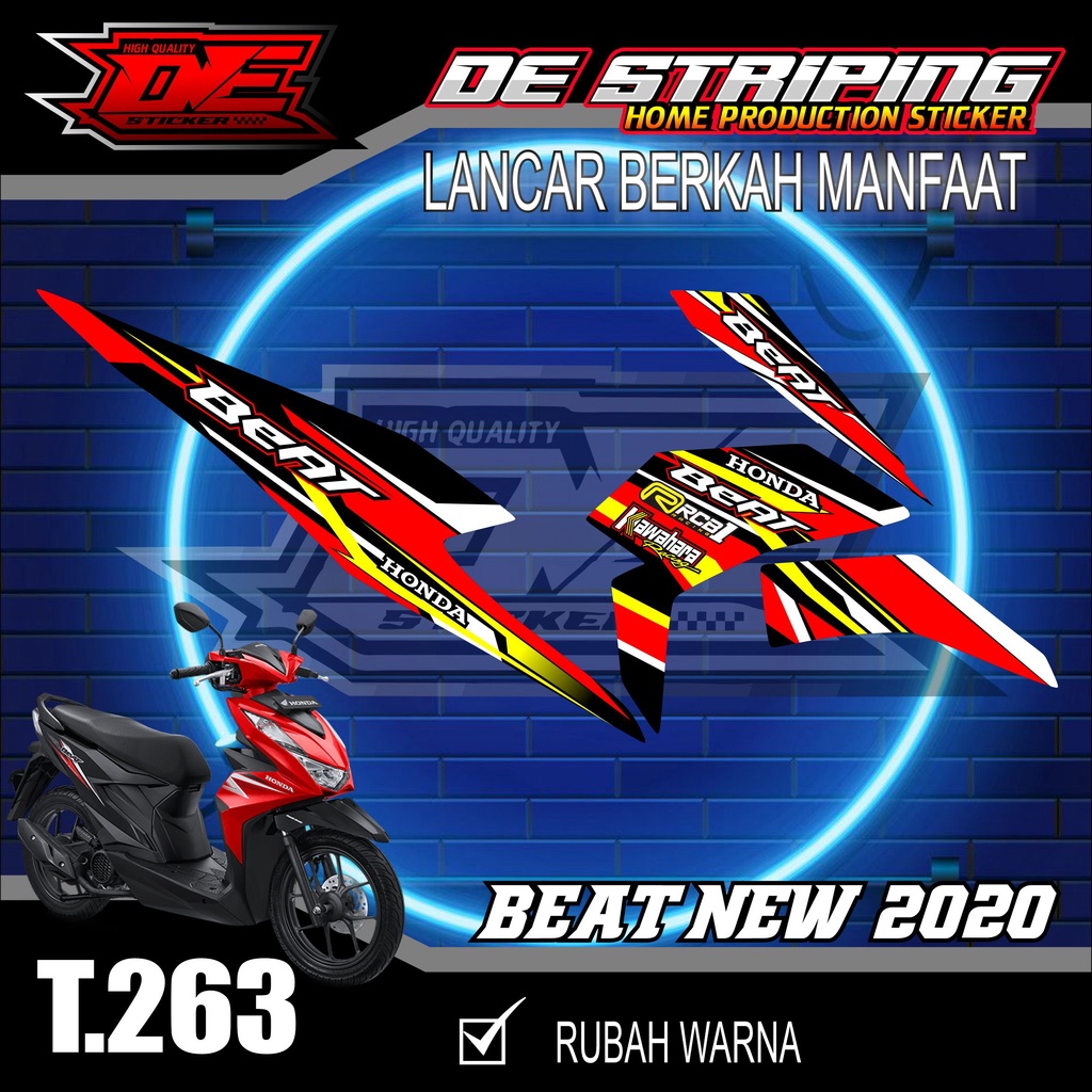 Jual Striping Stiker Motor Variasi Beat New 2020-2022 Motif Balab Keren Semifull T263 | Shopee ...