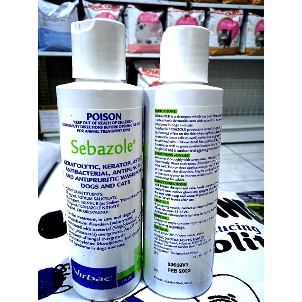 Jual shampo SEBAZOLE 250ml untuk kulit hewan yang bermasalah virbac ...