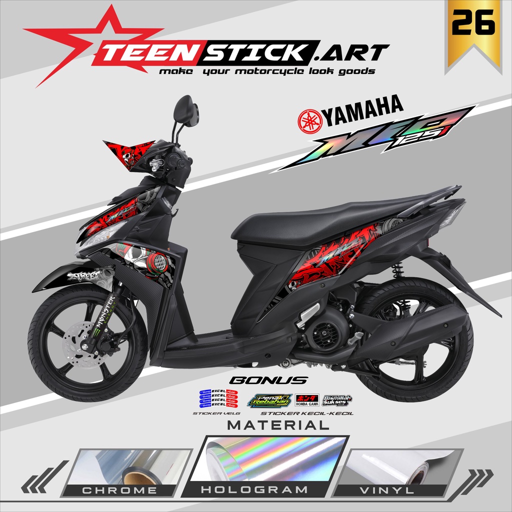 Jual STRIPING MIO M3- STRIPING VARIASI HOLOGRAM YAMAHA MIO M3 2021 ...