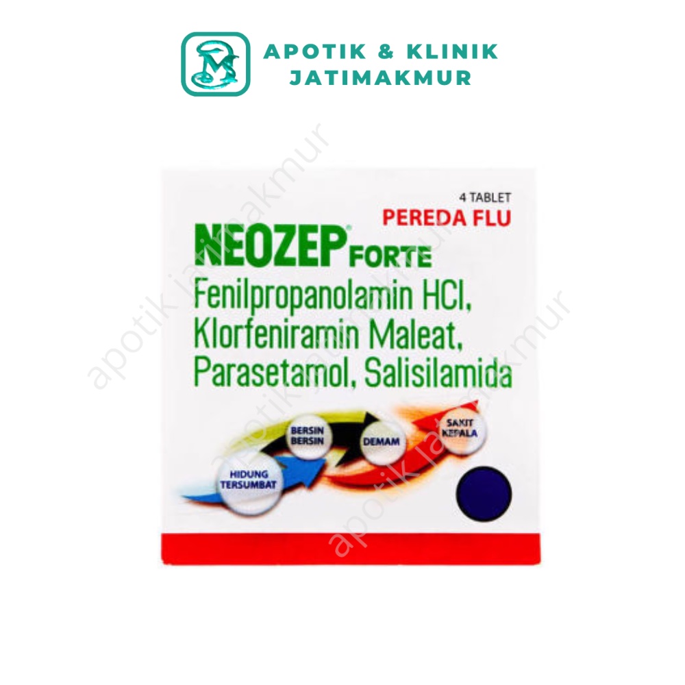 Jual NEOZEP FORTE TABLET - MEMBANTU MEREDAKAN FLU, DEMAM, PILEK ...