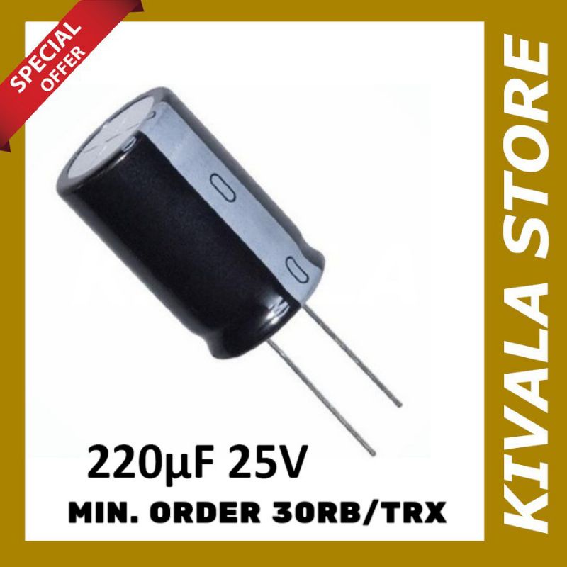 Jual Electrolytic capacitor ELCO 220uF 25V | Shopee Indonesia