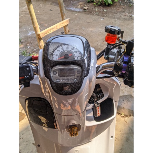 Jual Dek cover speedometer scoopy Carbon kevlar | Shopee Indonesia