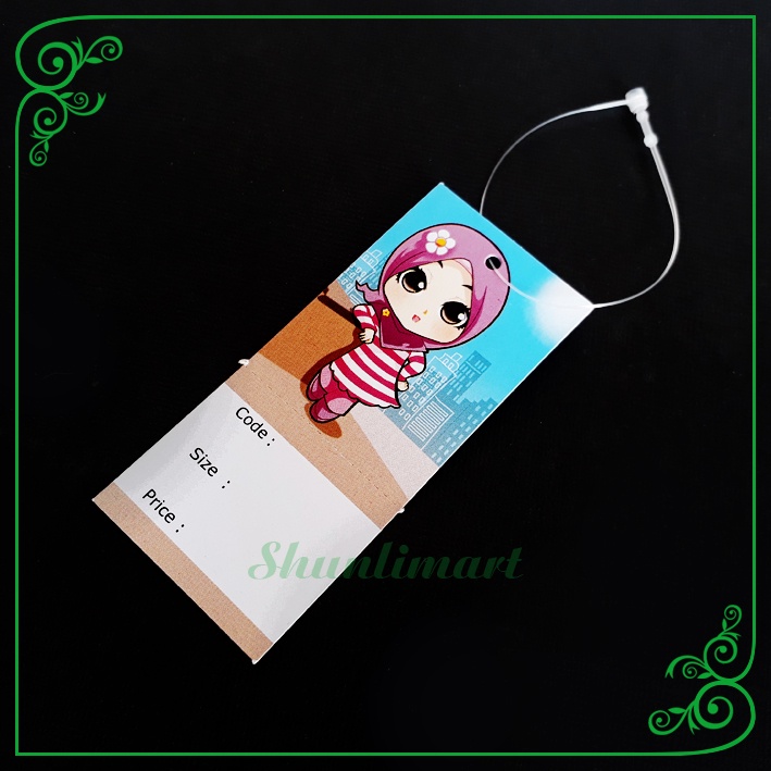 Jual Paket Hang Tag Baju Hijab + Loop Pin / Label Harga Pakaian Muslim ...