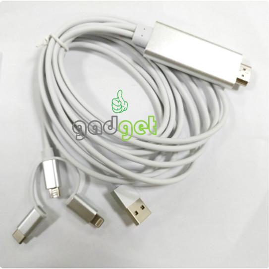 Jual Kabel MiraScreen 3 in 1 cable EZCAST (Micro, Iphone, Type-C ...