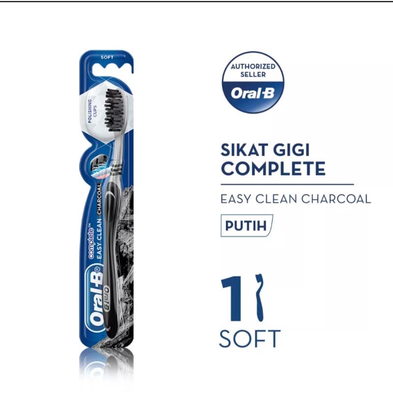 Jual Oral-B Complete Easy Clean Charcoal Soft 1'S | Shopee Indonesia