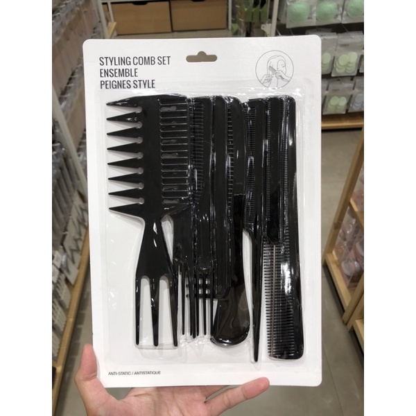 Jual MINISO SATU SET SISIR RAMBUT PROFESSIONAL STYLING COMB SET 8pcs ...