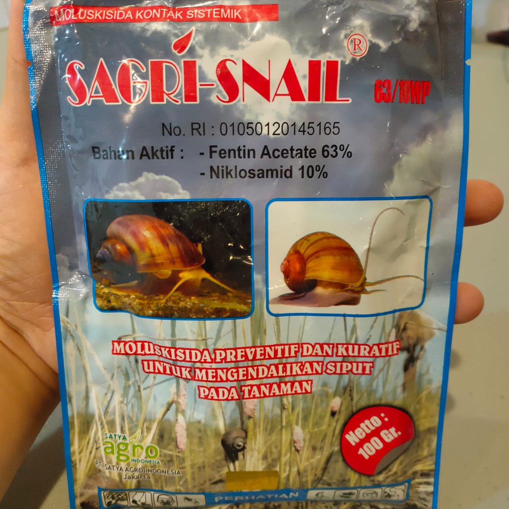 Jual AGROSHOP383 - SAGRI-SNAIL 63/10 WP 100 gram Moluskisida Fentin ...