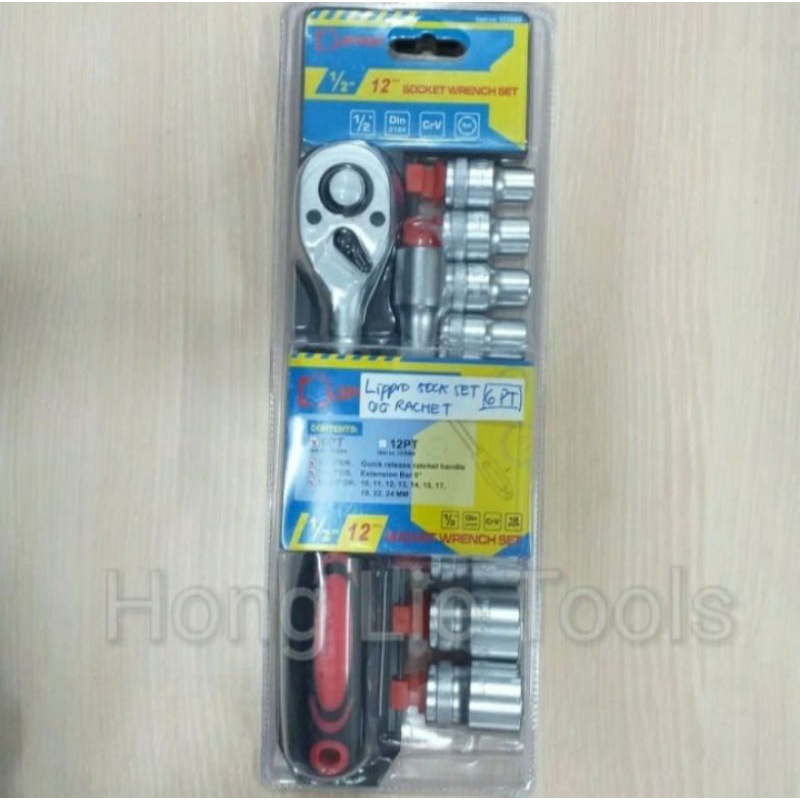 Jual Lippro Kunci Sock / Sok Ratchet Set 12pcs 6PT | Shopee Indonesia