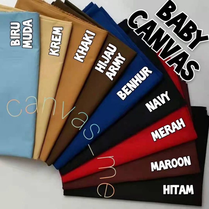 Jual Kain Baby Kanvas Polos (harga per meter) | Shopee Indonesia