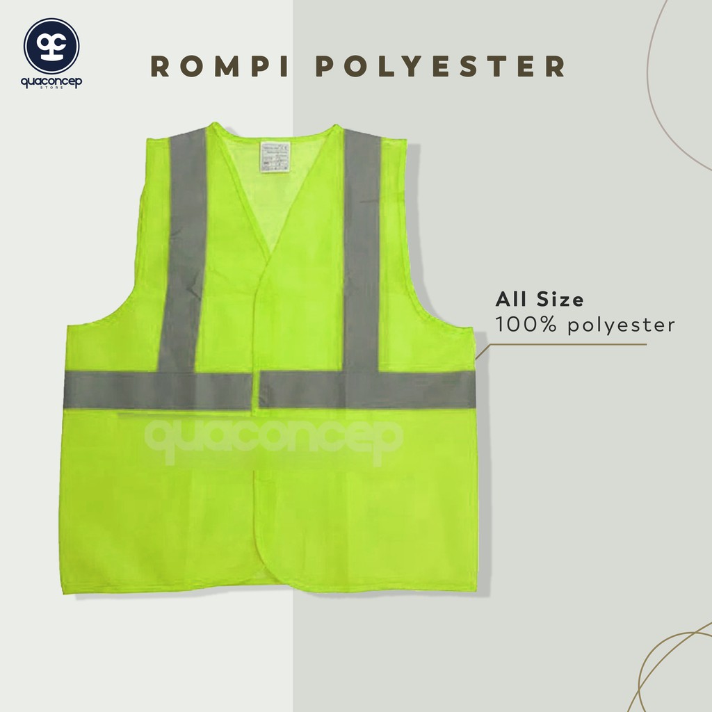 Jual ROMPI POLYESTER GOSAVE KEAMANAN, LAPANGAN, KEBERSIHAN HIJAU NEON ...