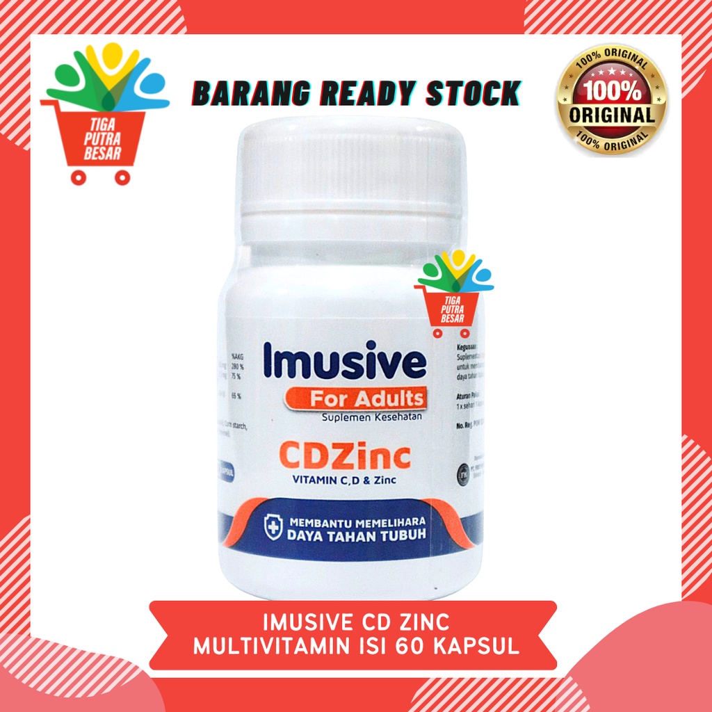 Jual IMUSIVE VITAMIN CD ZINC ISI 60 KAPSUL SUPLEMEN KESEHATAN | Shopee ...