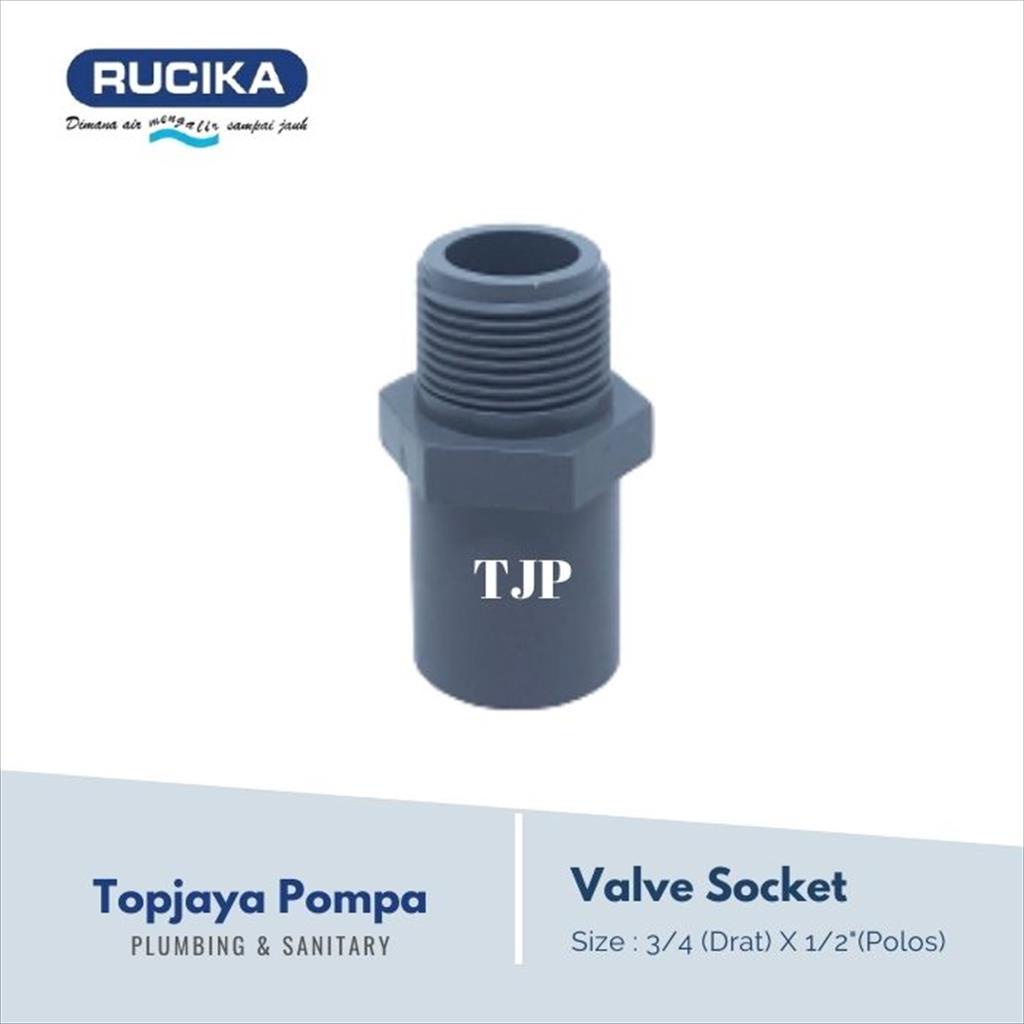 Jual VALVE SOCKET AW RUCIKA 3/4 X 1/2" | Shopee Indonesia