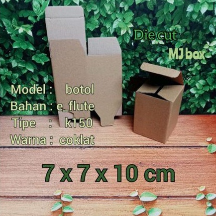 Jual kardus karton uk 7x7x10 cm.... box corrugated dengan potongan die ...