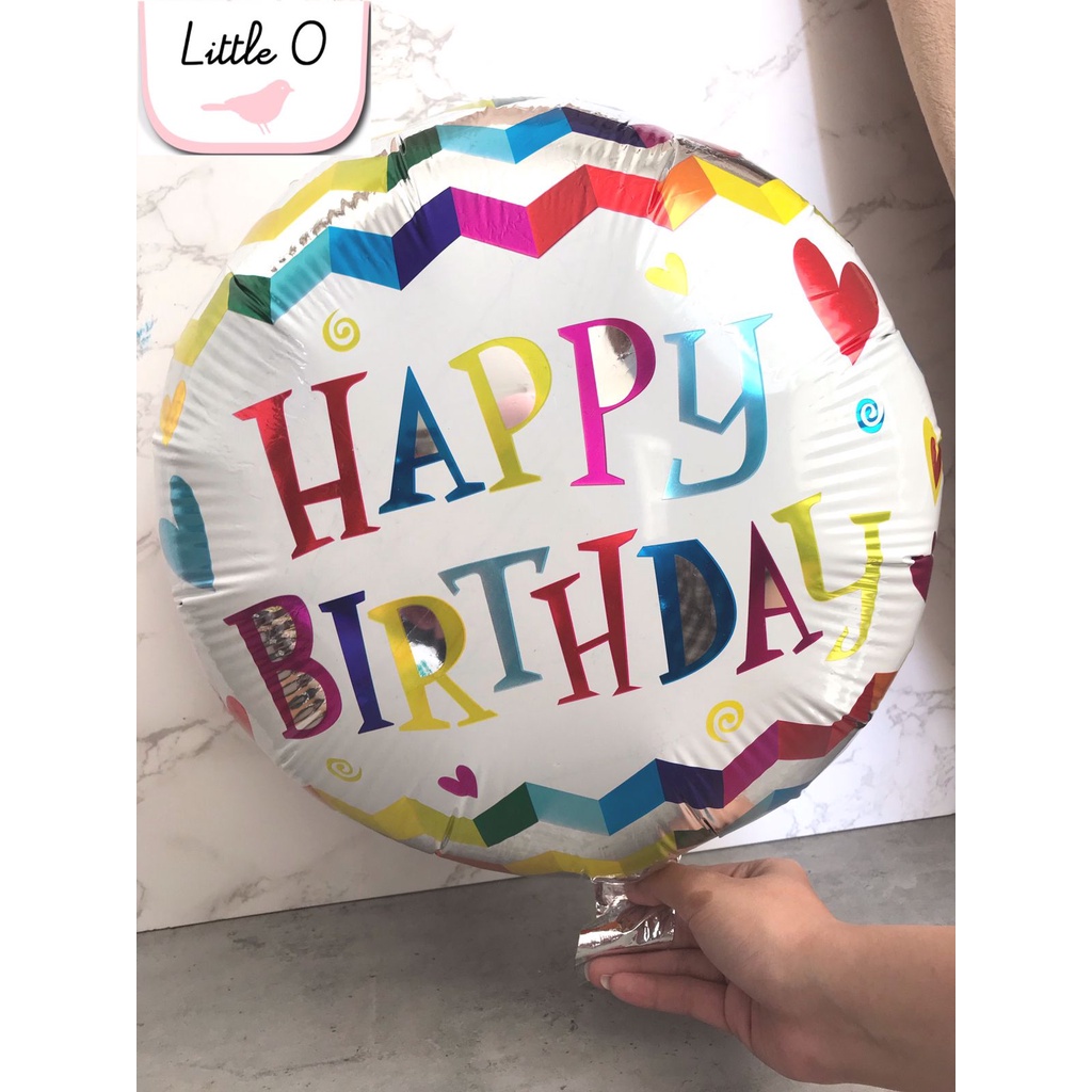 Jual Balon Foil Happy Birthday Bulat/Balon Ulang Tahun/Balon ...