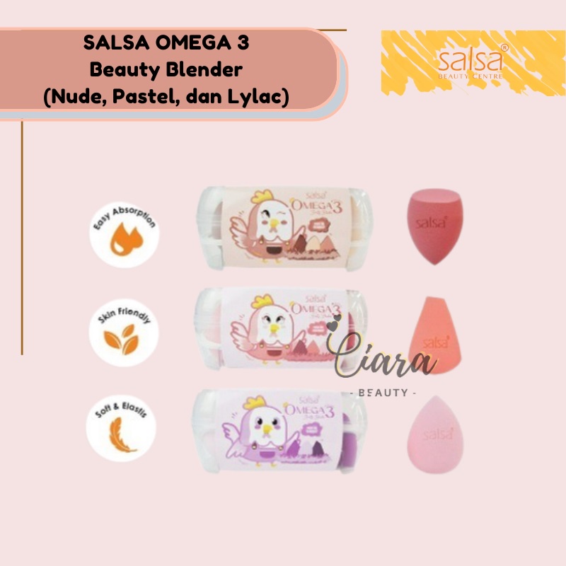 Jual Salsa Omega 3 Beauty Blender (isi 3 seri : Nude, Pastel, dan Lylac ...