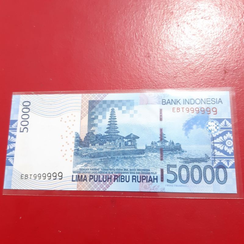 Jual Uang Kertas Kuno 50 rb Nomor Cantik Solid 9 | Shopee Indonesia