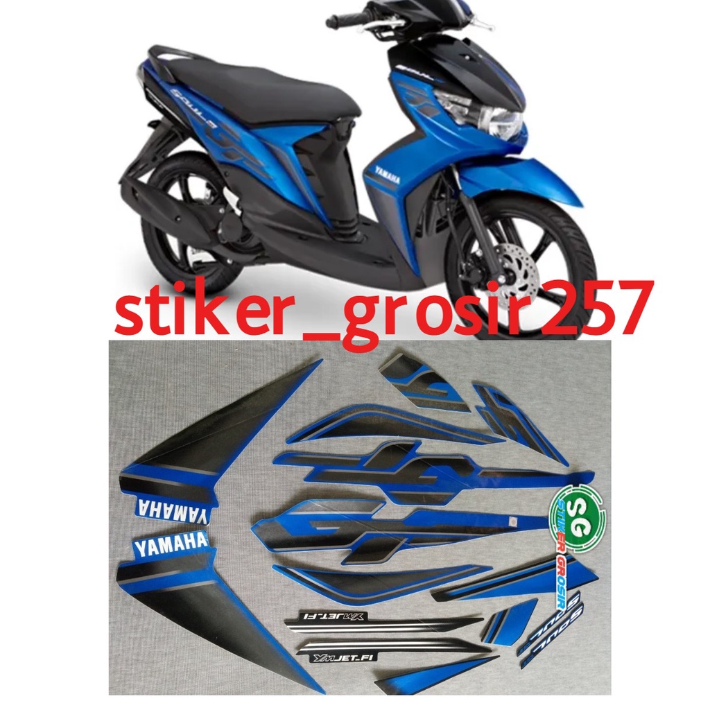 Jual STIKER STRIPING LIS LES BODY YAMAHA MIO SOUL GT 2012 MUSCLE BIRU ...