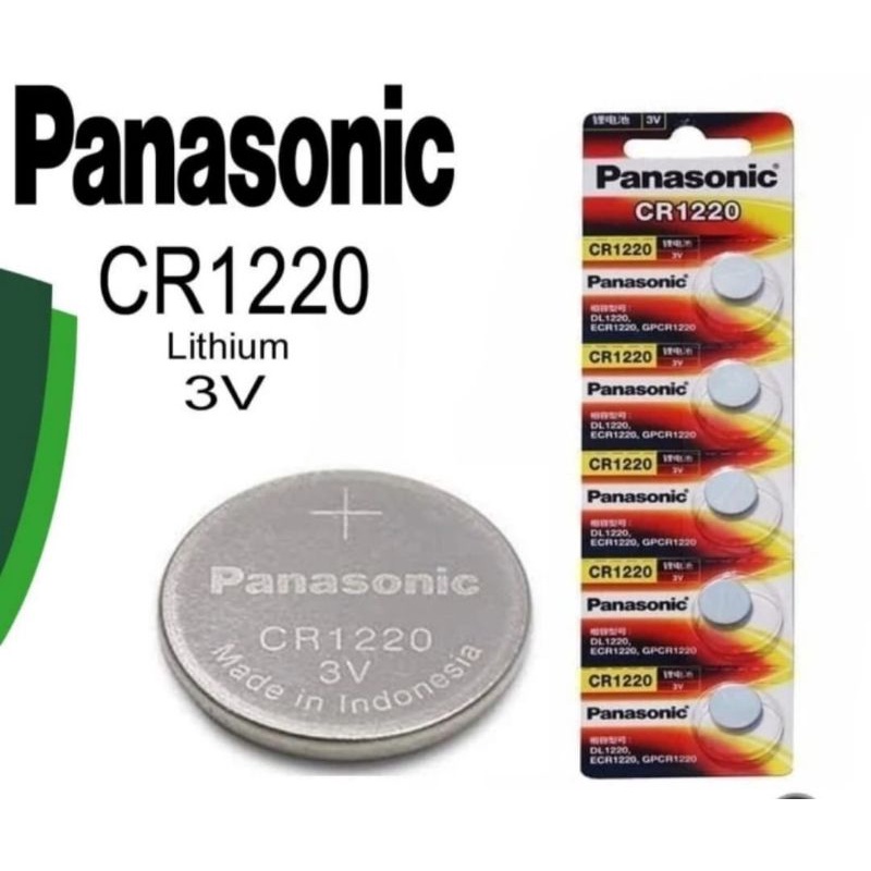 Jual Baterai Coin Lithium CR1220 3V Panasonic | Shopee Indonesia