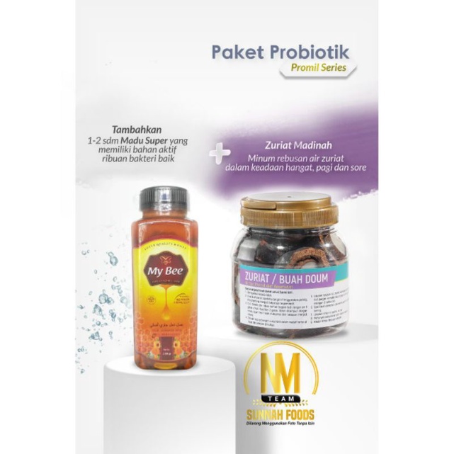 Jual Paket Promil Probiotik (zuriat 350gr , madu super 350gr) | Shopee ...