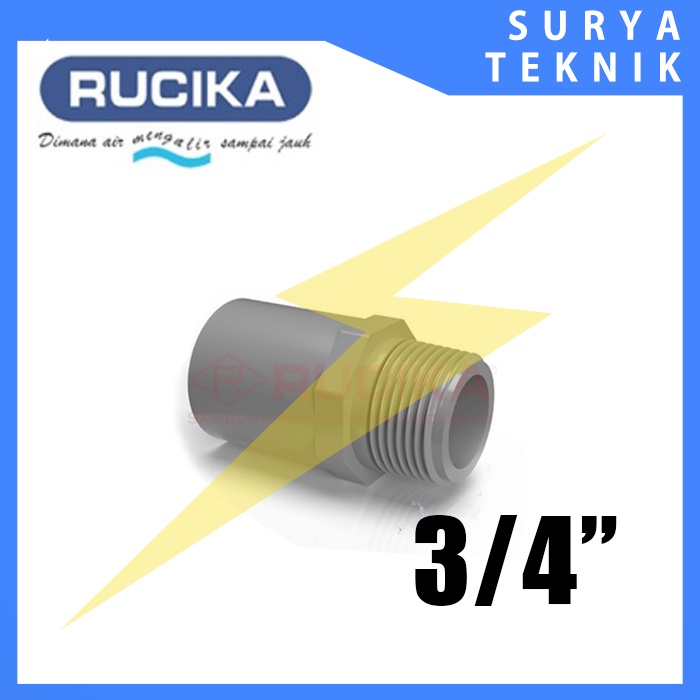 Jual Sok Drat Luar SDL 3/4 Inch Rucika AW / Socket SDL Rucika Pvc ...