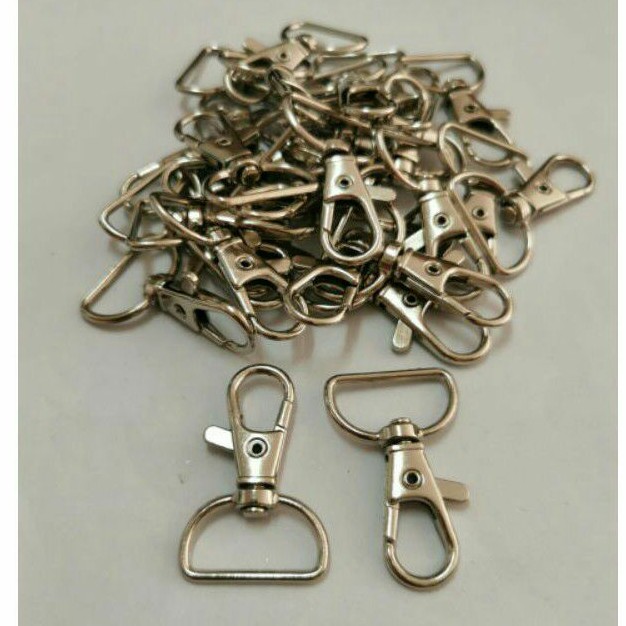 Jual kaitan tas / kaitan hanger besi / cantolan besi 2cm nikel / 144pcs ...