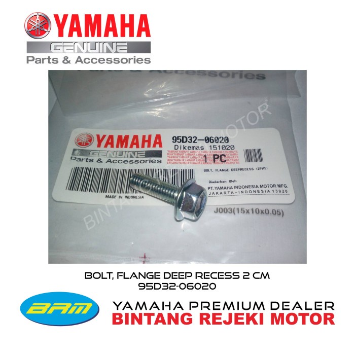 Jual YAMAHA BAUT FLANGE, BOLT, FLANGE DEEP RECESS (2CM) 95D32-06020 ...