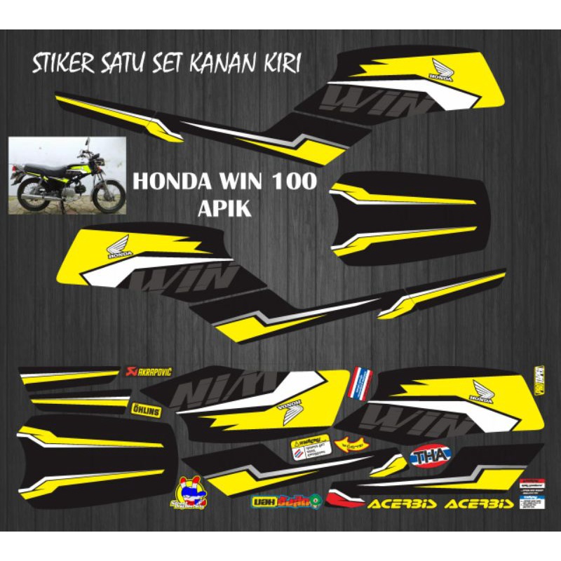 Jual STIKER STRIPING DECAL VARIASI HONDA WIN 100 APIK | Shopee Indonesia