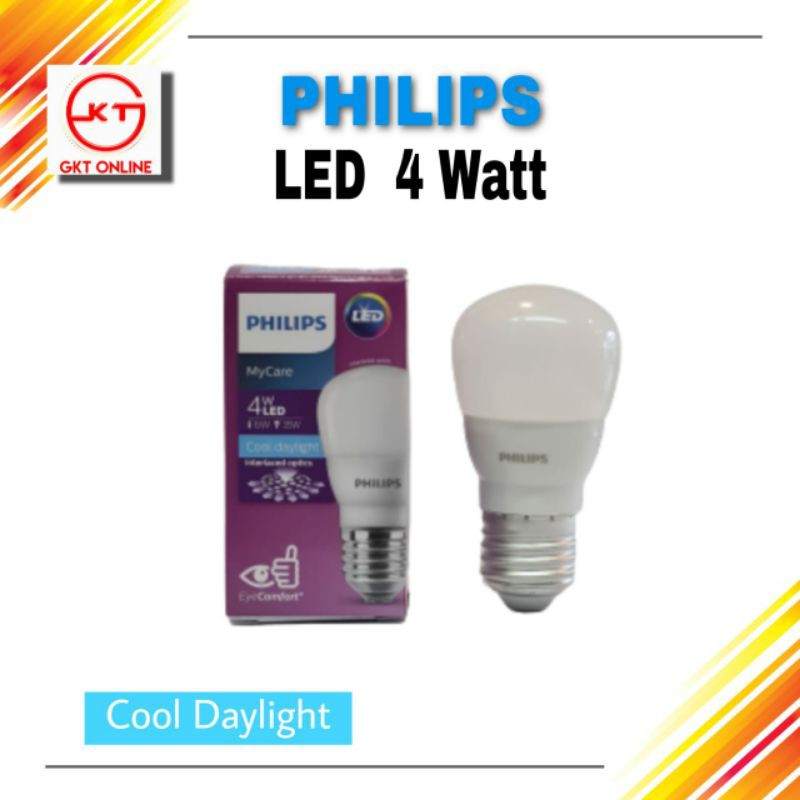 Jual Lampu Philips LED Bohlam 4 Watt kecil/ Lampu LED Bulb Cahaya Putih ...