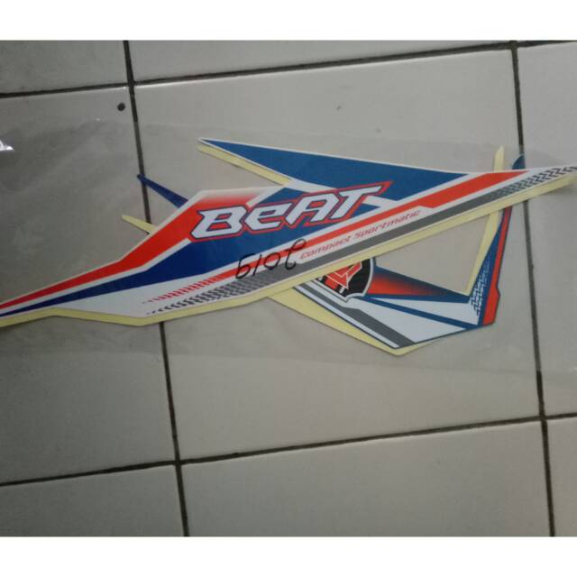 Jual Stiker striping honda beat cbs 2019 putih biru | Shopee Indonesia
