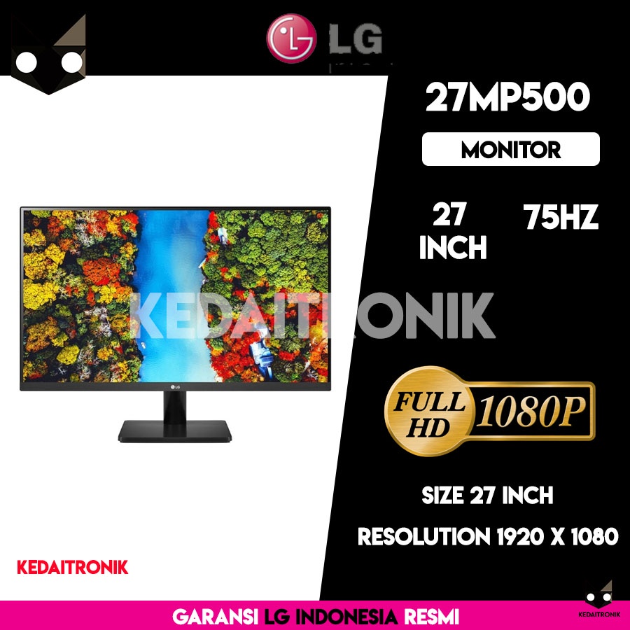 Jual LED Monitor LG 27MP500 27 Inch IPS 75Hz Full HD HDMI - LG 27MP500 ...