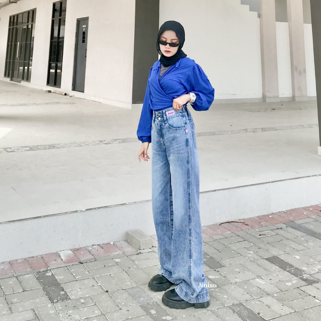 Jual JINISO Jeans Jione Celana Baggy High Waist | Shopee Indonesia Jual JINISO Jeans Jione Celana Baggy High Waist | Shopee Indonesia