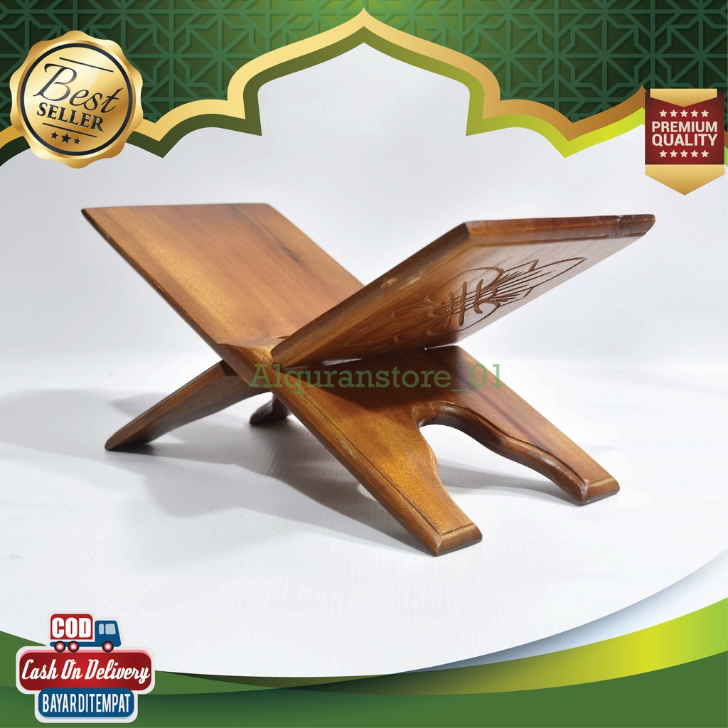 Jual Meja Alquran Lipat Rehal Rekal Lipat Kecil Ukir Kayu Mahoni Plitur ...