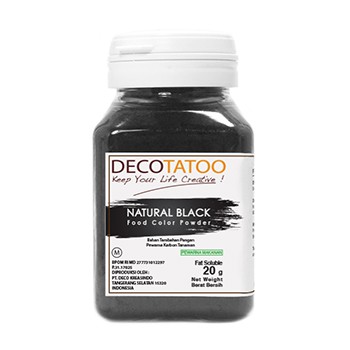 Jual Pewarna Makanan Hitam Black Decotatoo Color powder fat Soluble 20 ...